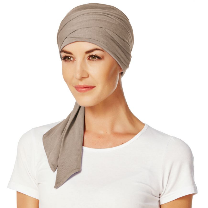 Trendy & Beautiful Christine Headwear Mantra Scarf | Brown
